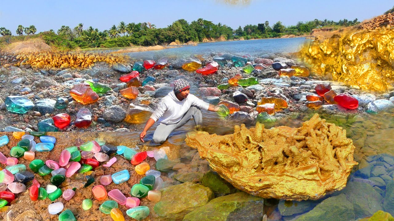 Top 10 video finding gold ! Weird gem stone! I found such gems and ...