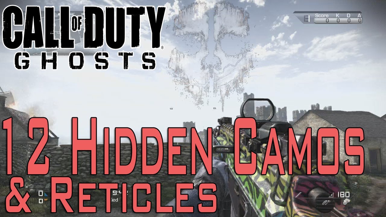 Call of Duty:Ghost - 12 Hidden Camos & Reticles - YouTube