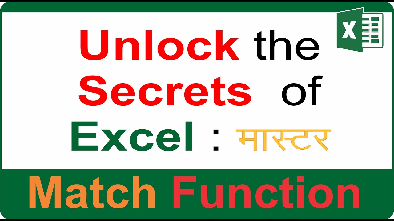 Match Function In Ms Excel 2021 Excel 2021 Match Function Youtube