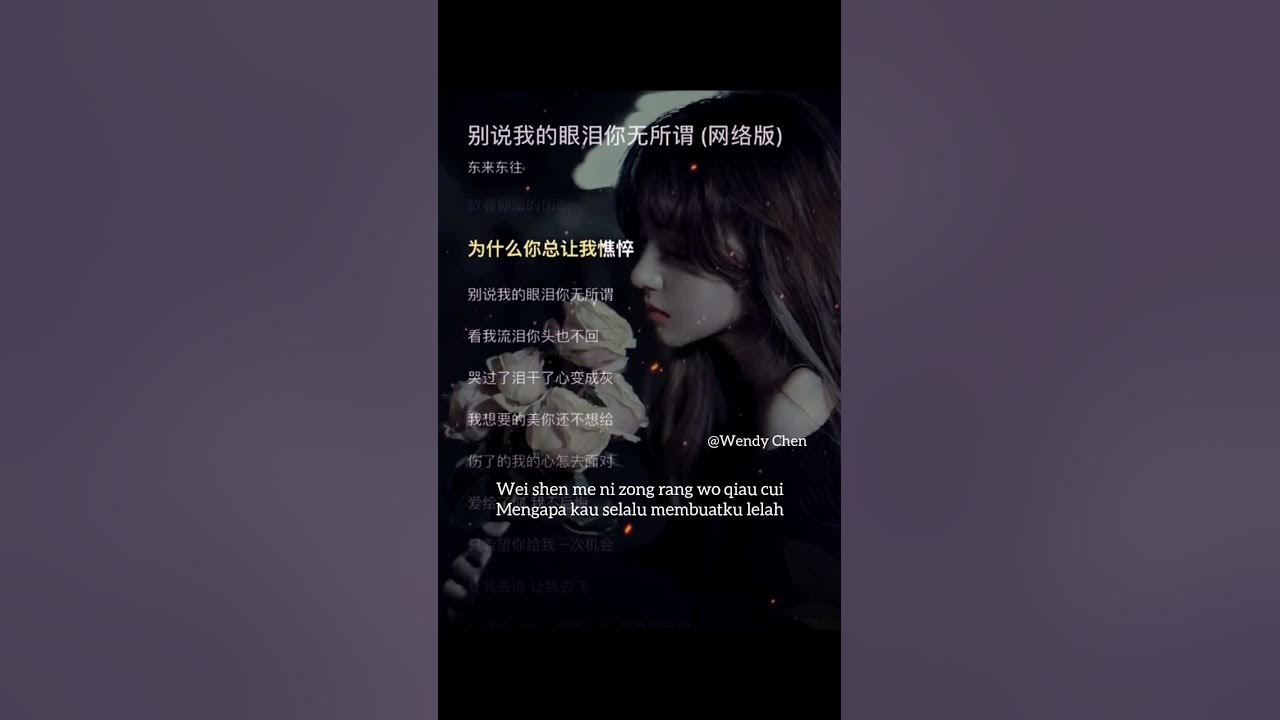 Bie Shuo Wo De Yan Lei Ni Wu Suo Wei - YouTube