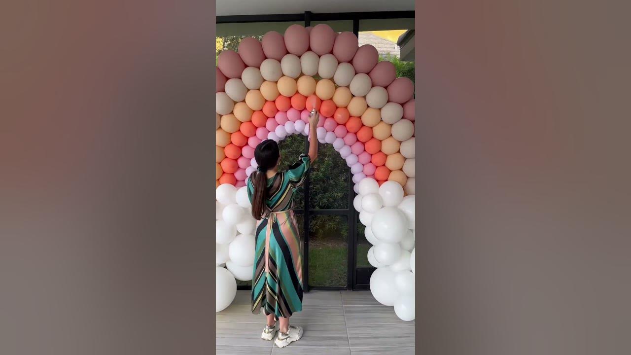 Rainbow balloon. Easy rainbow balloon arch. Rainbow tutorial. Rainbow sculptures. # ...