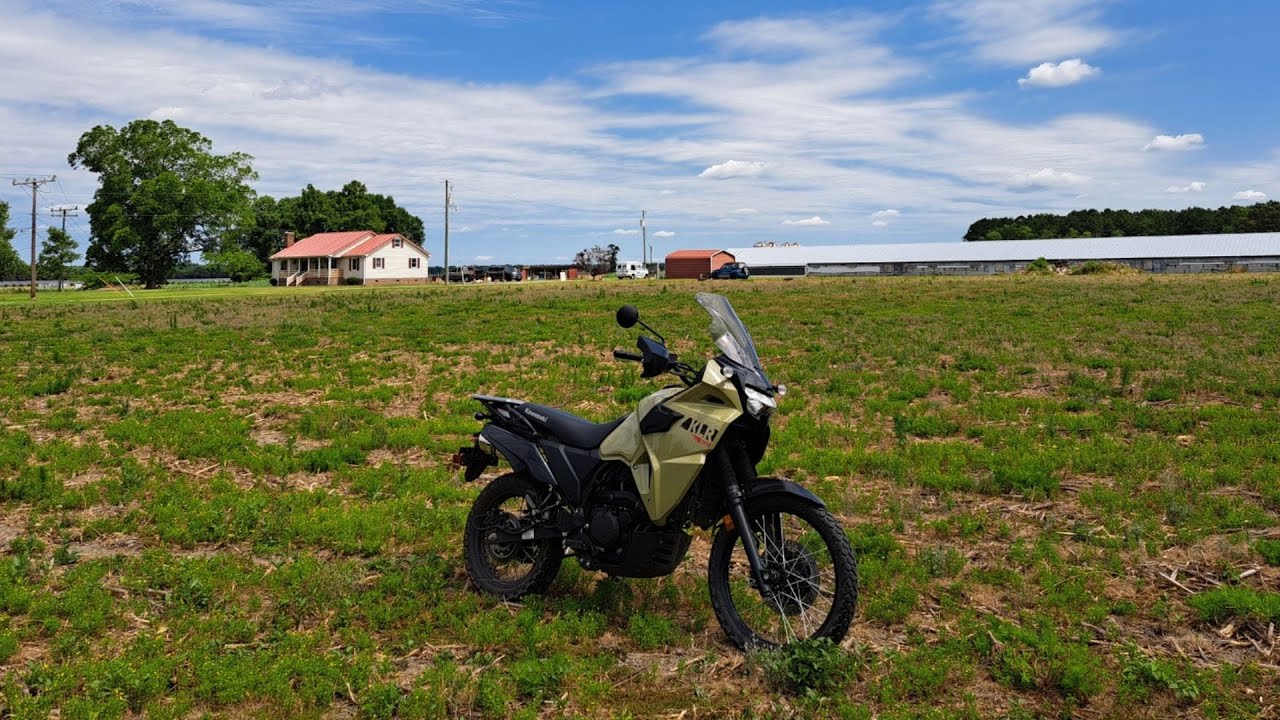 KLR 650 yard tour and test - YouTube