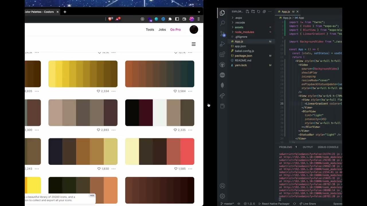 How to Make Glass Morphism Login Screen react native? - YouTube