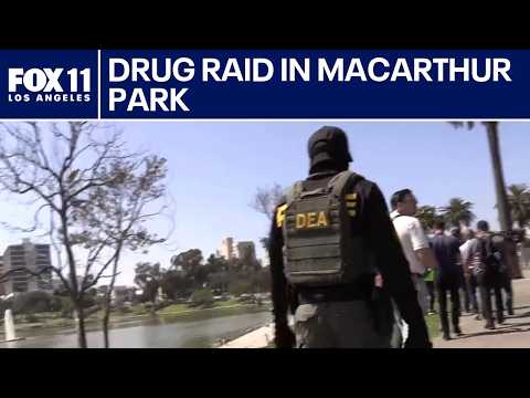 Drug raid underway at MacArthur Park