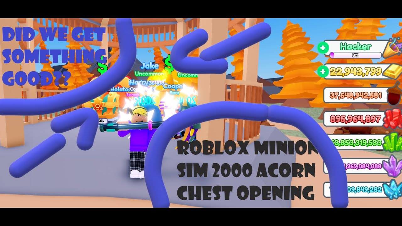 2000 Acorn Chest Opening! in Minion Sim Roblox! Will we be lucky?? Find ...