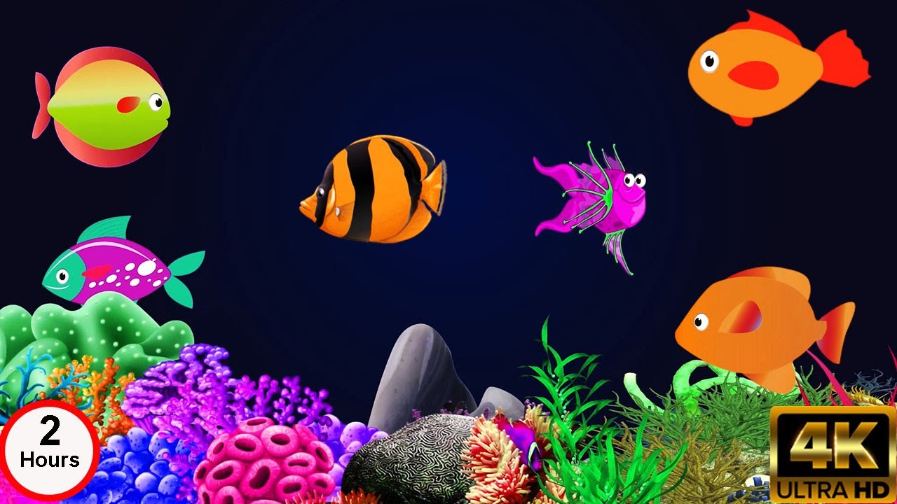 2 Hours super Lullaby for Babies To Go To Sleep Nursery Rhymes Aquarium ...