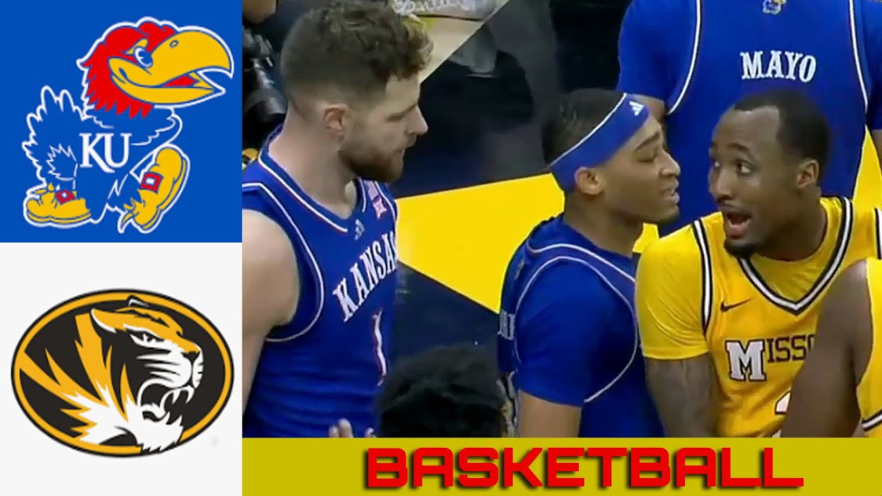 #1 KANSAS vs MISSOURI Basketball Game Full Highlights 2024 - YouTube