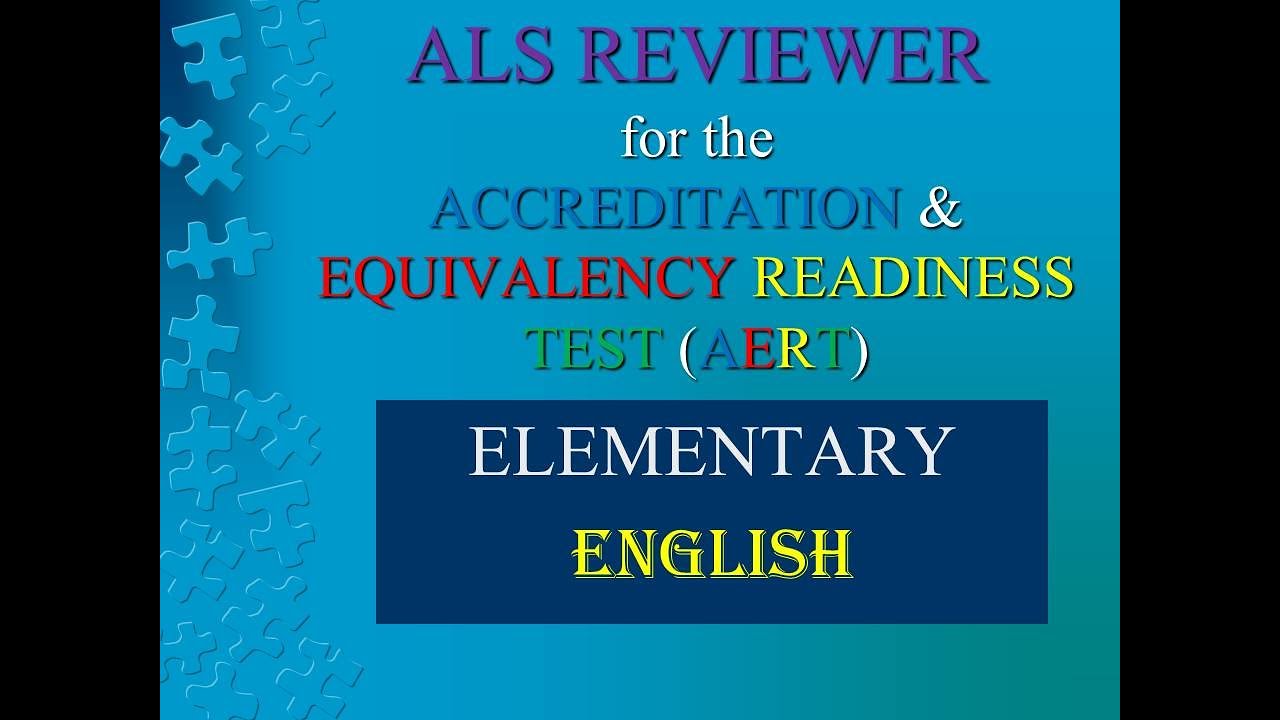 Video 41 - ALS AERT ELEMENTARY REVIEWER - ENGLISH - YouTube