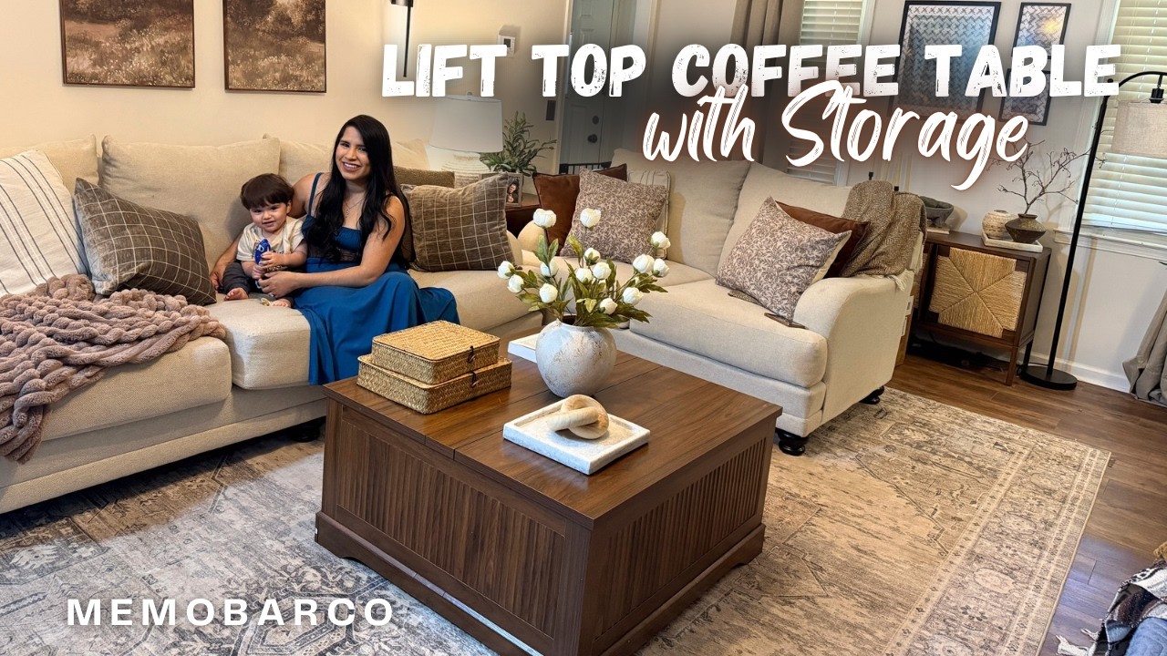 Lif top coffee table with storage sturdy and super practical - YouTube