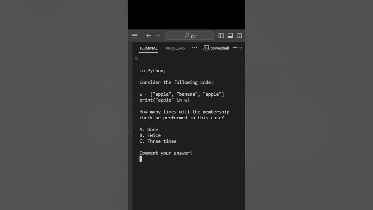 Python Quiz 44 Pythonquiz Learningpython Youtube