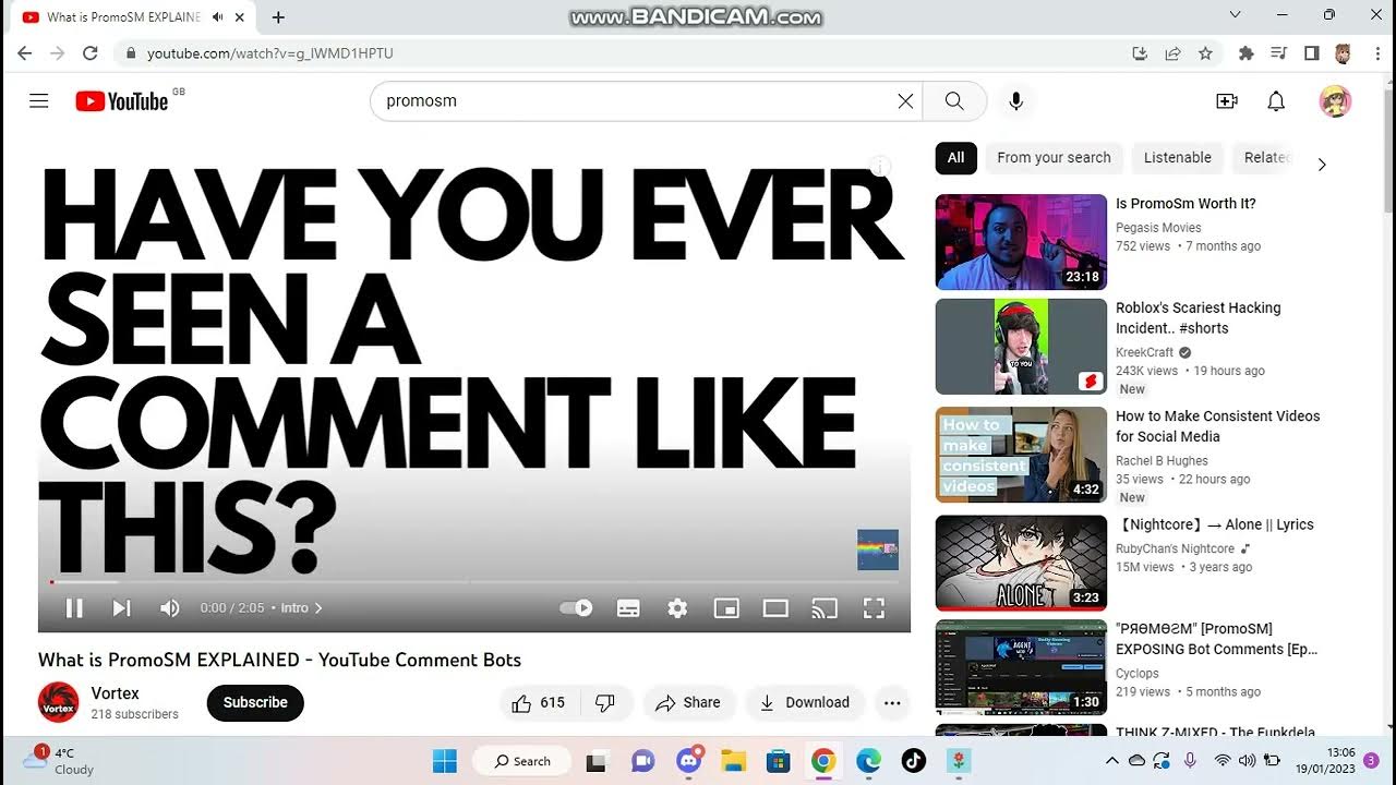 A Youtube Scam Bot Literally Commented About Promosm On A Vent Video I Made A Month Ago Youtube