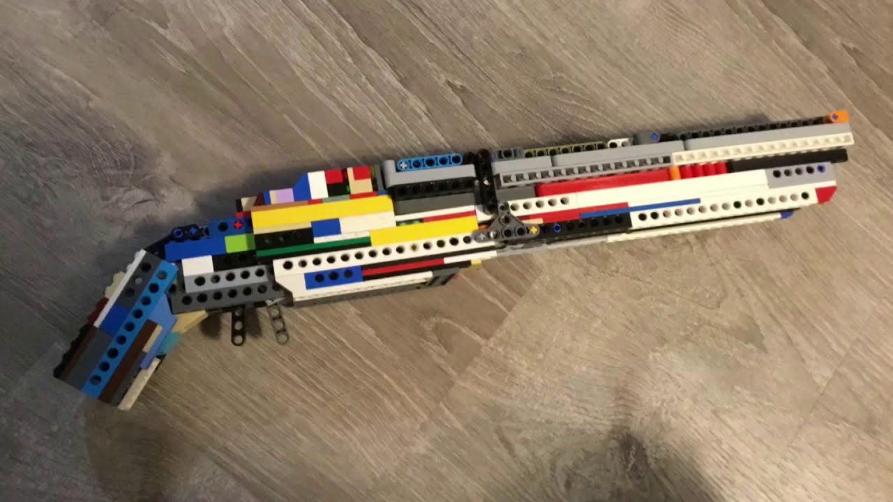 LEGO double barrel shotgun (working) - YouTube