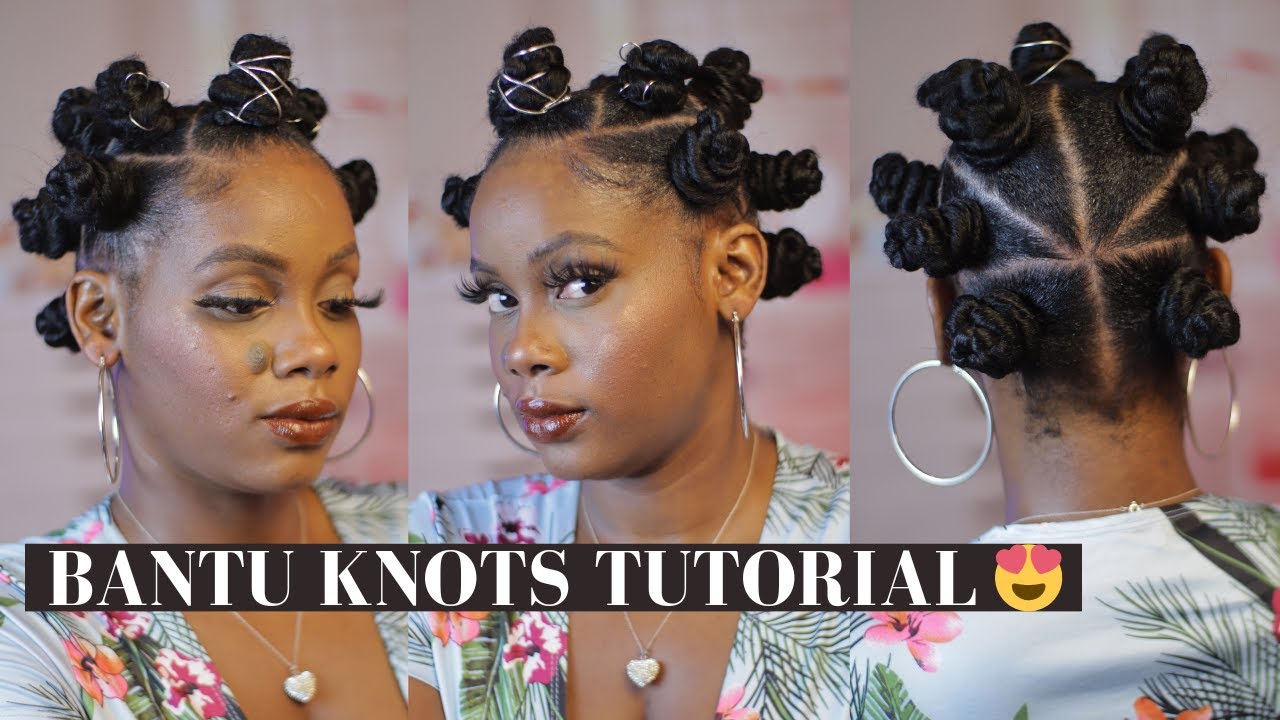 HOW TO BANTU KNOTS TUTORIAL ON NATURAL 4C HAIR FOR BEGINNERS - YouTube