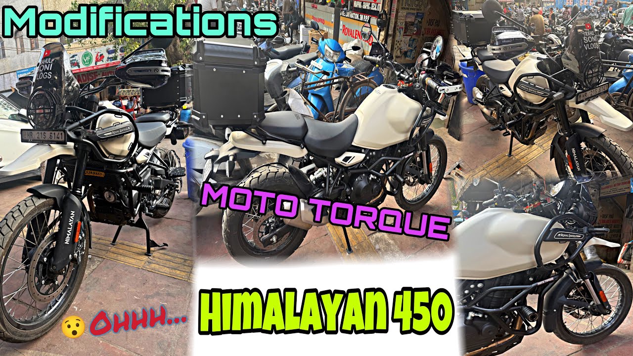 Royal Enfield Himalayan 450 New Modifications | Branded Crash guard ...