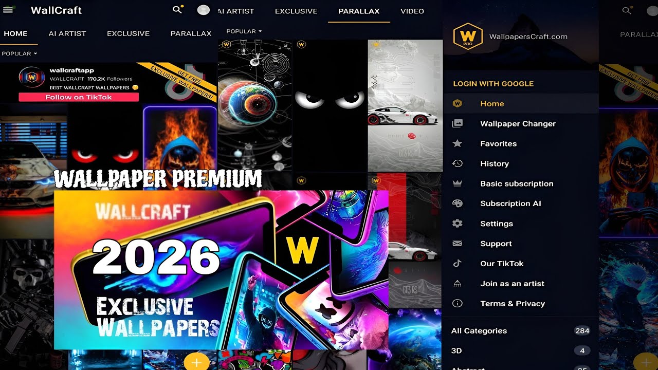 WALLCRAFT Ekslusive Wallpaper Live Wallpaper HD 4K - YouTube