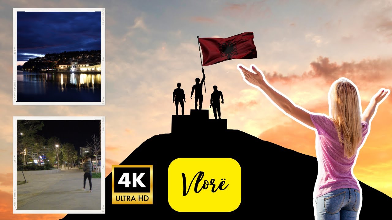 Vlore - Albania 🇦🇱 By Night Walk Tour 2024 | Marina and City Center 4K ...