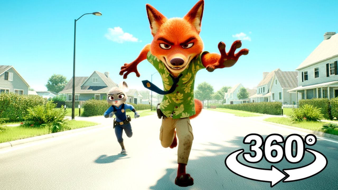Nick Wilde Is Chasing YOU! 🦊 | Zootopia 360° VR Adventure (4K Ultra HD ...