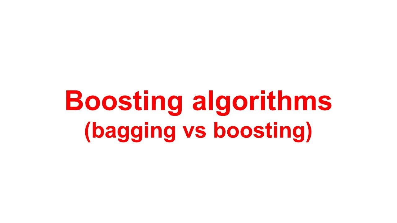 Boosting algorithms(bagging vs boosting) - YouTube