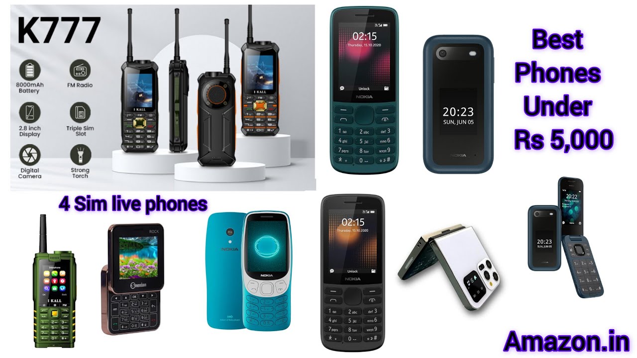 Best 4G Phones Under Rs 5,000 | 4 sim live phone - YouTube