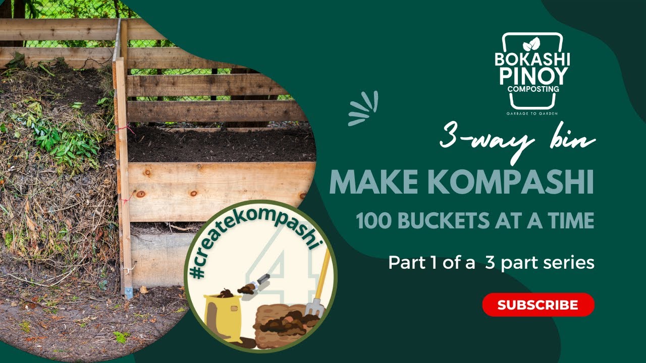 How to Make Kompashi (Compost with Bokashi) 100 buckets at a time ...