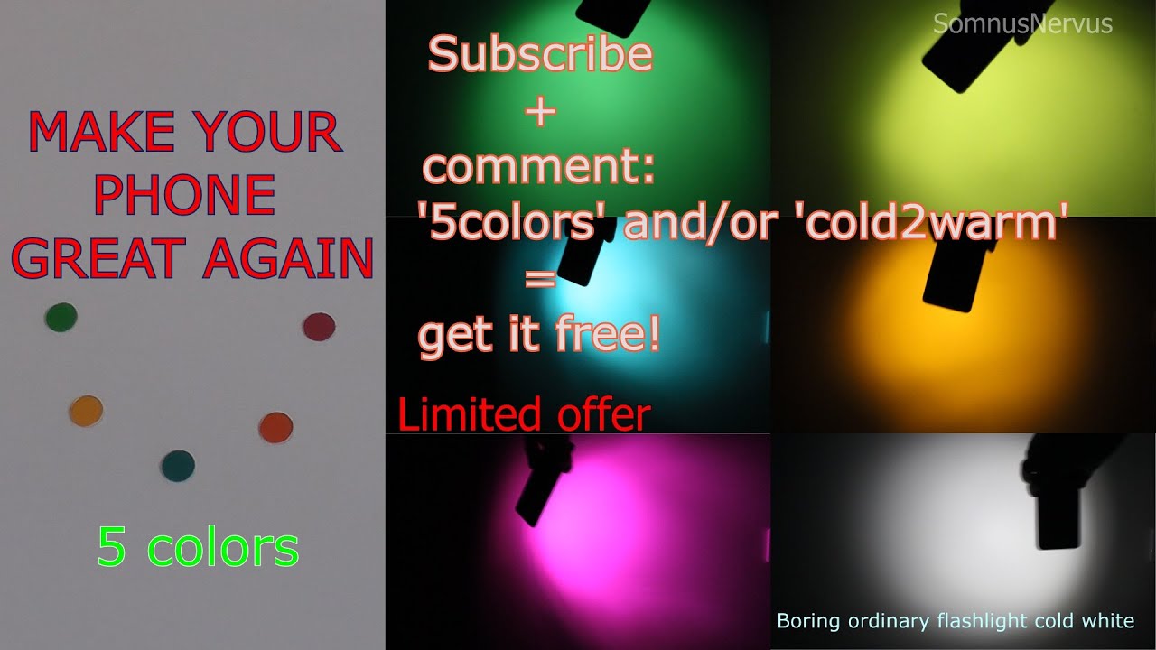 Change your mobile phone's flashlight color! - YouTube