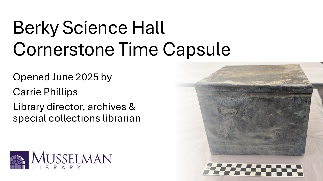 Opening the Berky Science Hall cornerstone time capsule, June 2025 ...
