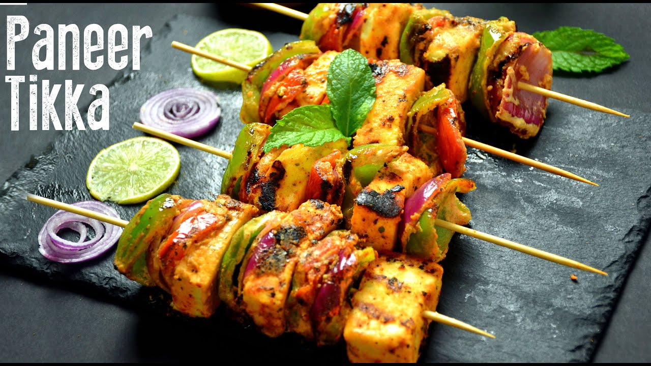 Paneer Tikka On Tawa Recipe | Paneer Tikka Sizzler Without Oven ...