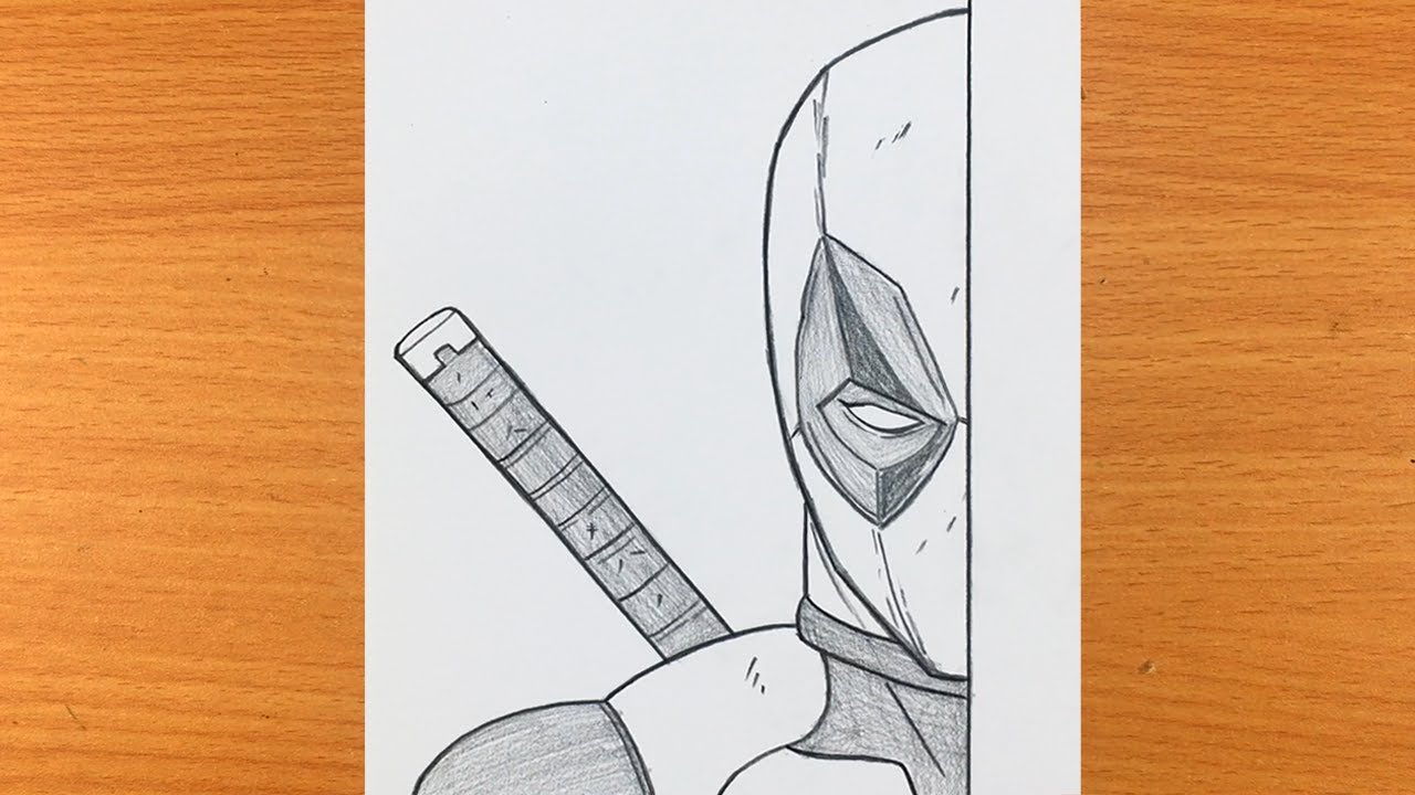 How to draw Deadpool | Deadpool step by step | easy tutorial - YouTube