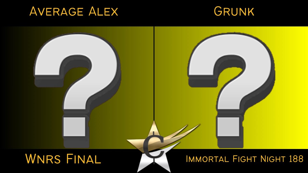 Immortal Fight Night 188 Wnrs Final - Average Alex (Random) vs Grunk (Random) - SSBU - YouTube