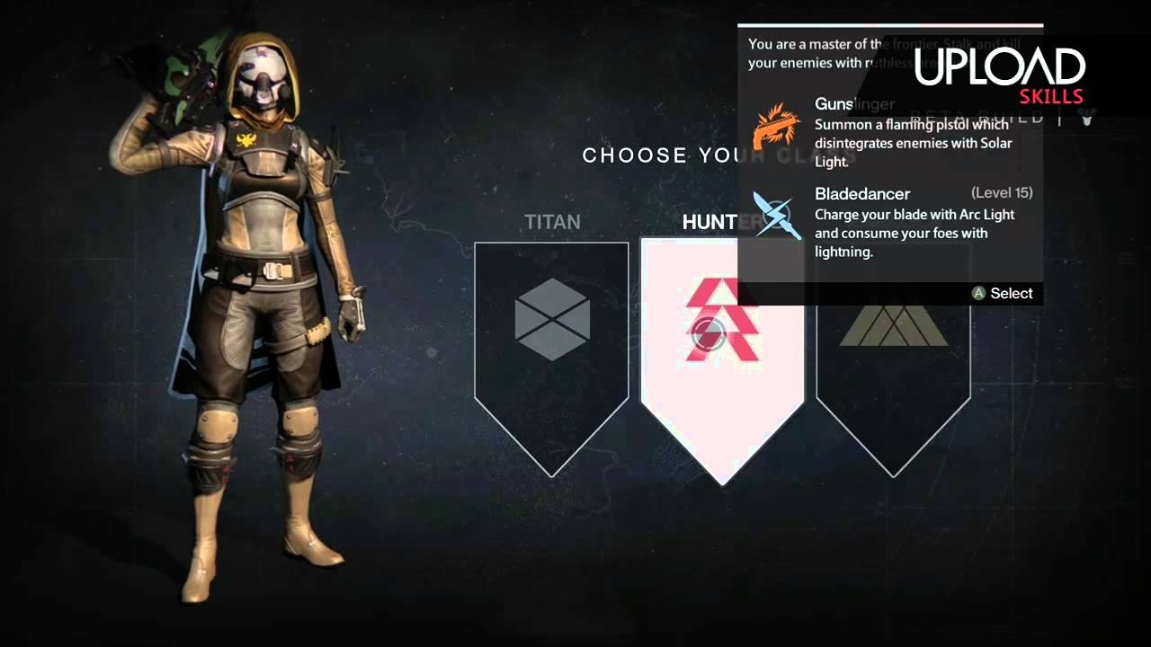 Destiny Guardian Classes Selection Screen - YouTube
