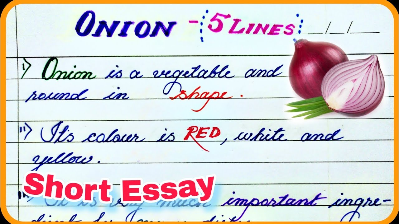 5 lines essay on onion | onion essay in english | short essay on onion ...