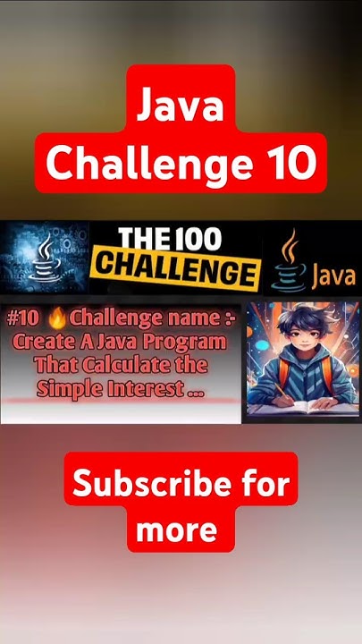 #10 Java program challenge Calculate Simple Interest.#coding #javaprogram #java #programming # ...