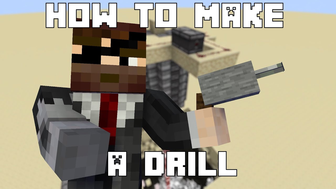 How to make a Minecraft drill - YouTube