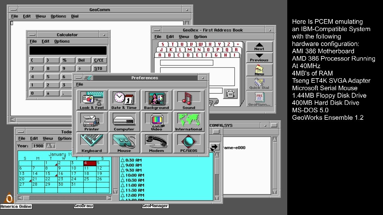 Geoworks Ensemble on PCEM - YouTube