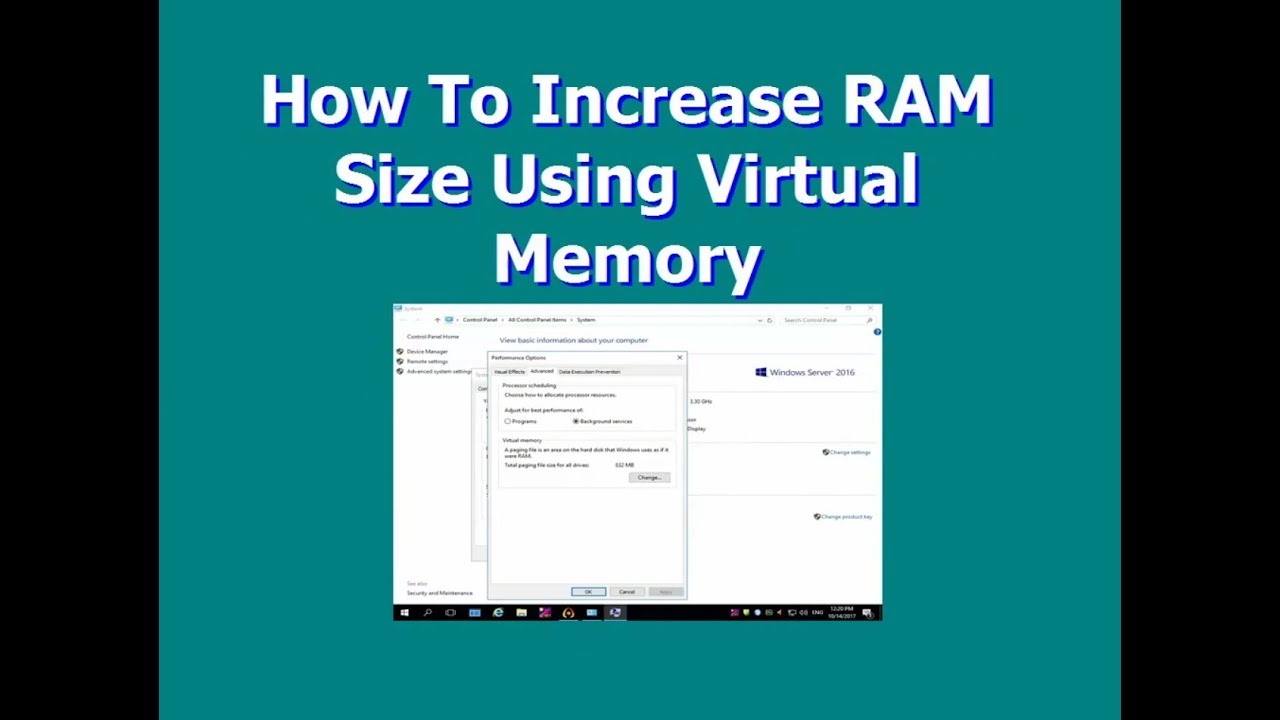 How To Increase RAM Size Using Virtual Memory - YouTube