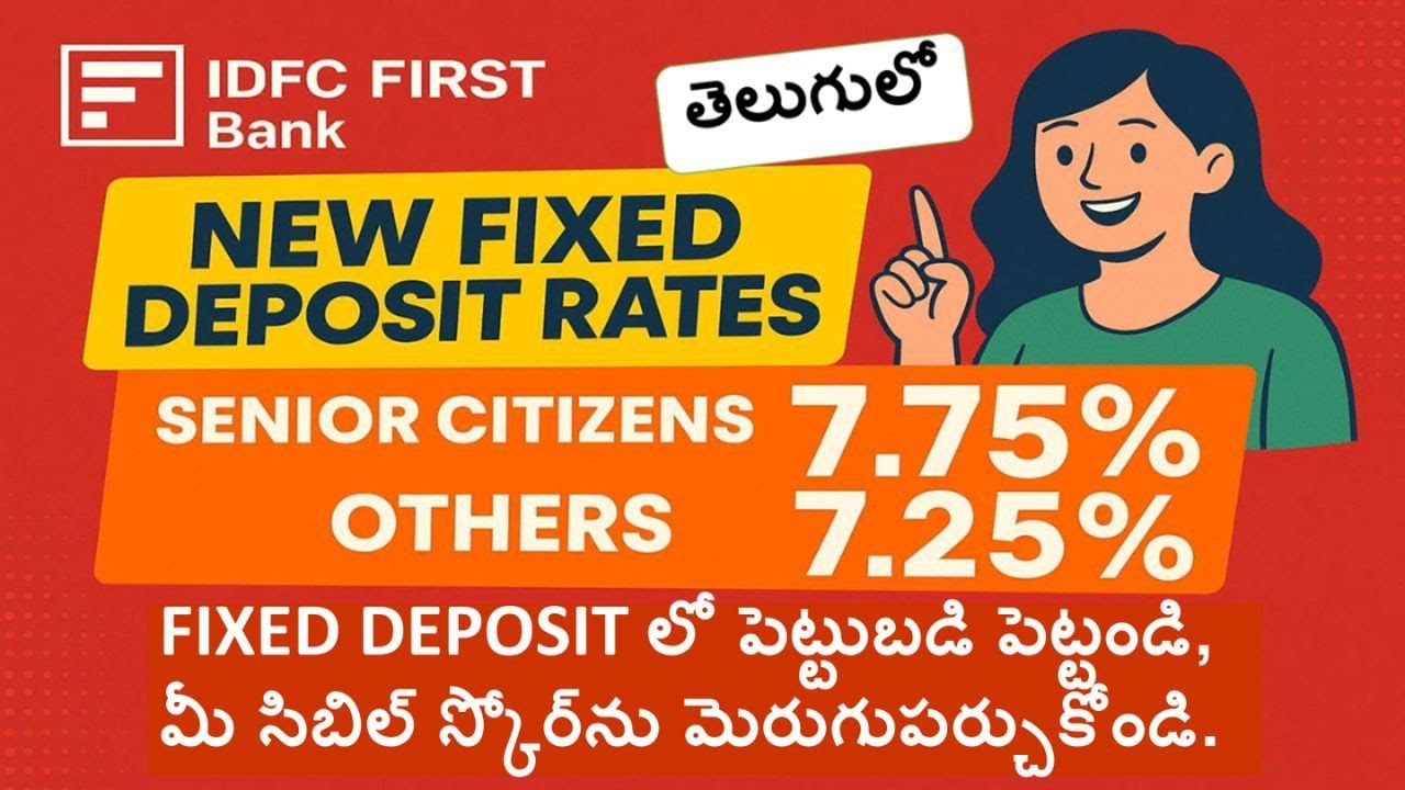 IDFC FIRST Bank New Fixed Deposit Rates ||Improve your CIBIL score ...