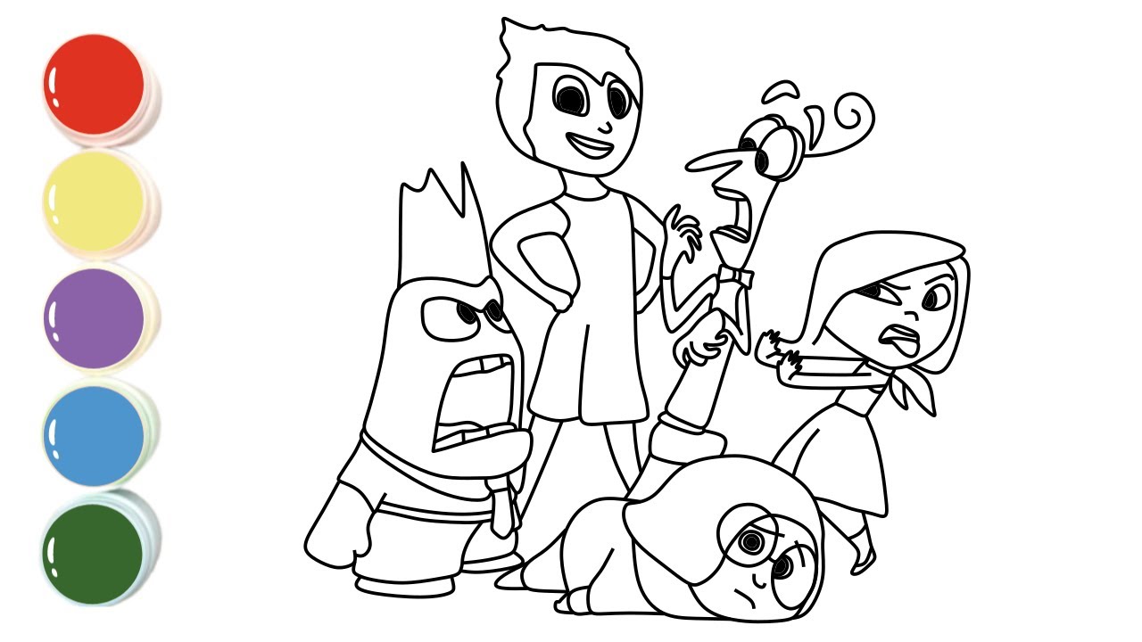 How To Draw Inside Out Characters for Kids & Toddlers - YouTube