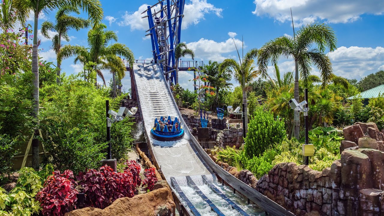 Infinity Falls at SeaWorld Orlando Full Ride | VR360homes - YouTube