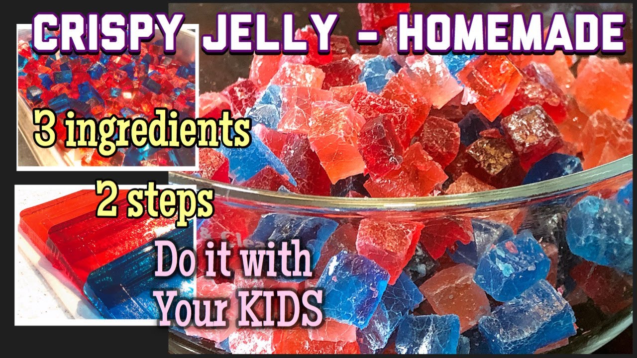 How to make Crispy Jelly | have fun doing with kids | no gelatin - YouTube