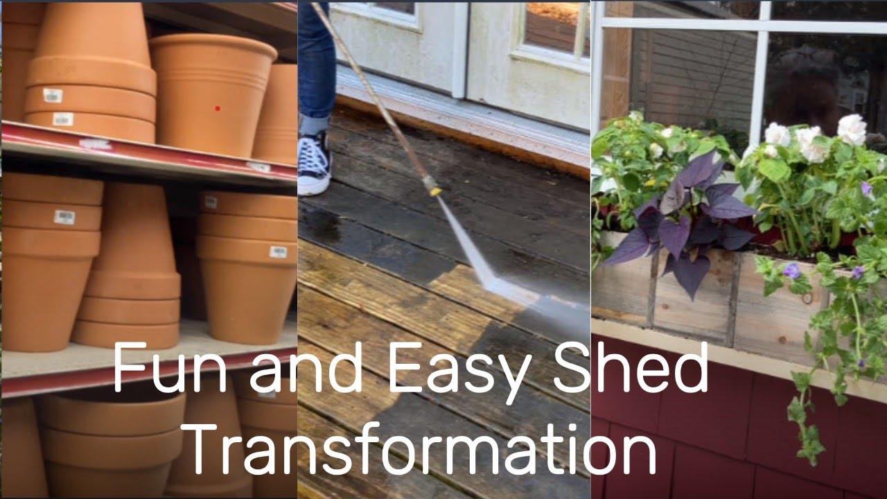 Making a Shed into a Beautiful Garden Potting Studio - YouTube