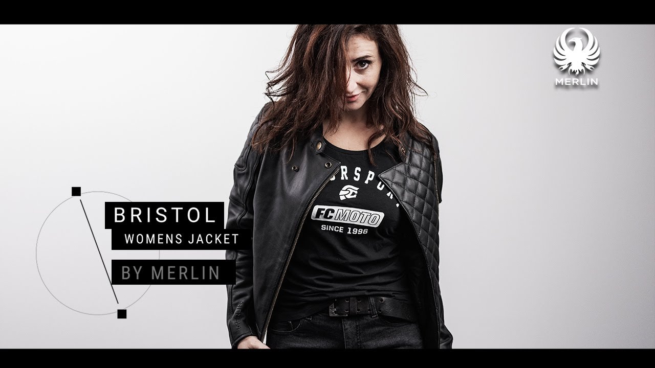 Merlin Bristol D3O Cafe Ladies Motorcycle Leather Jacket - YouTube