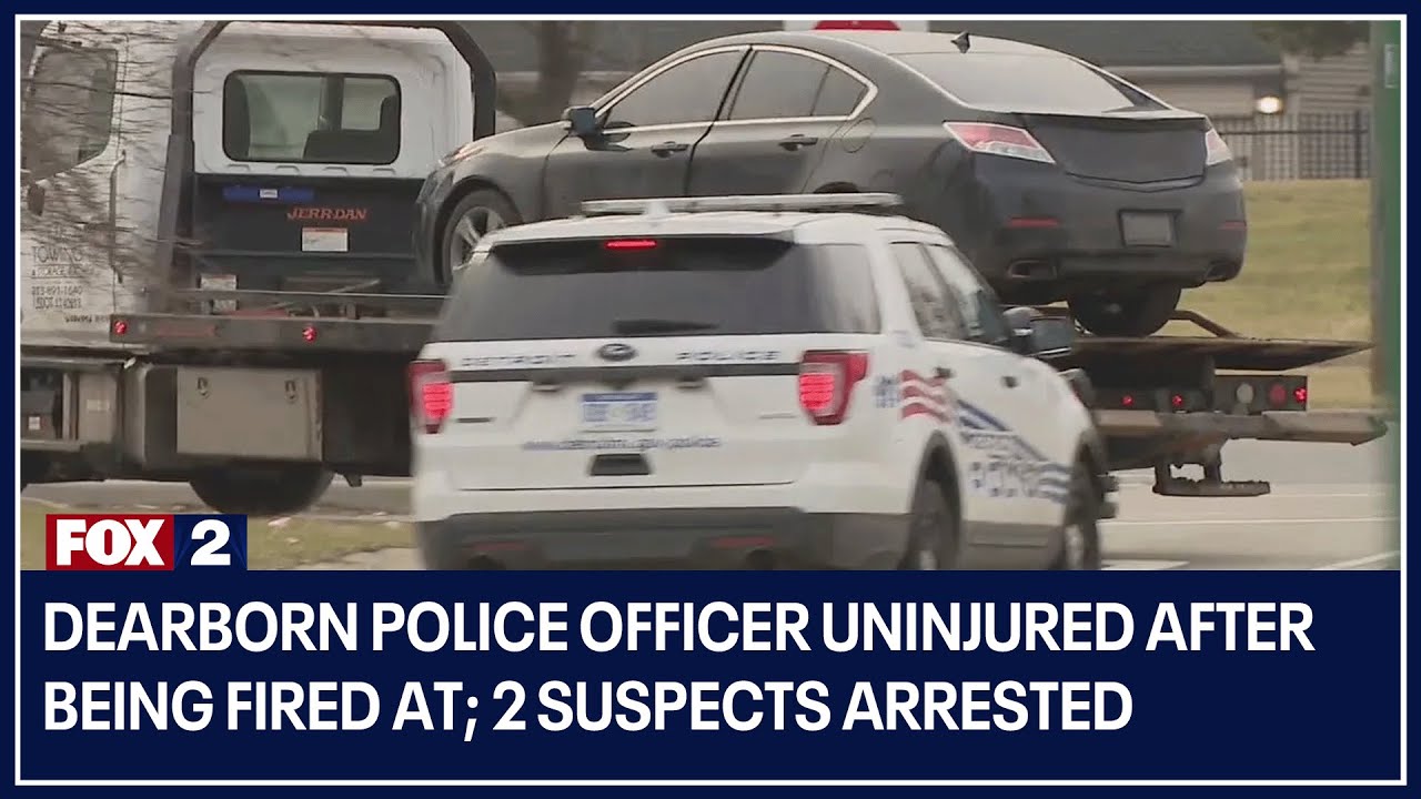 Dearborn police officer uninjured after being fired at; 2 suspects ...