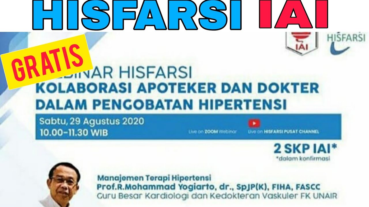 Webinar Apoteker HISFARSI SKP IAI - YouTube
