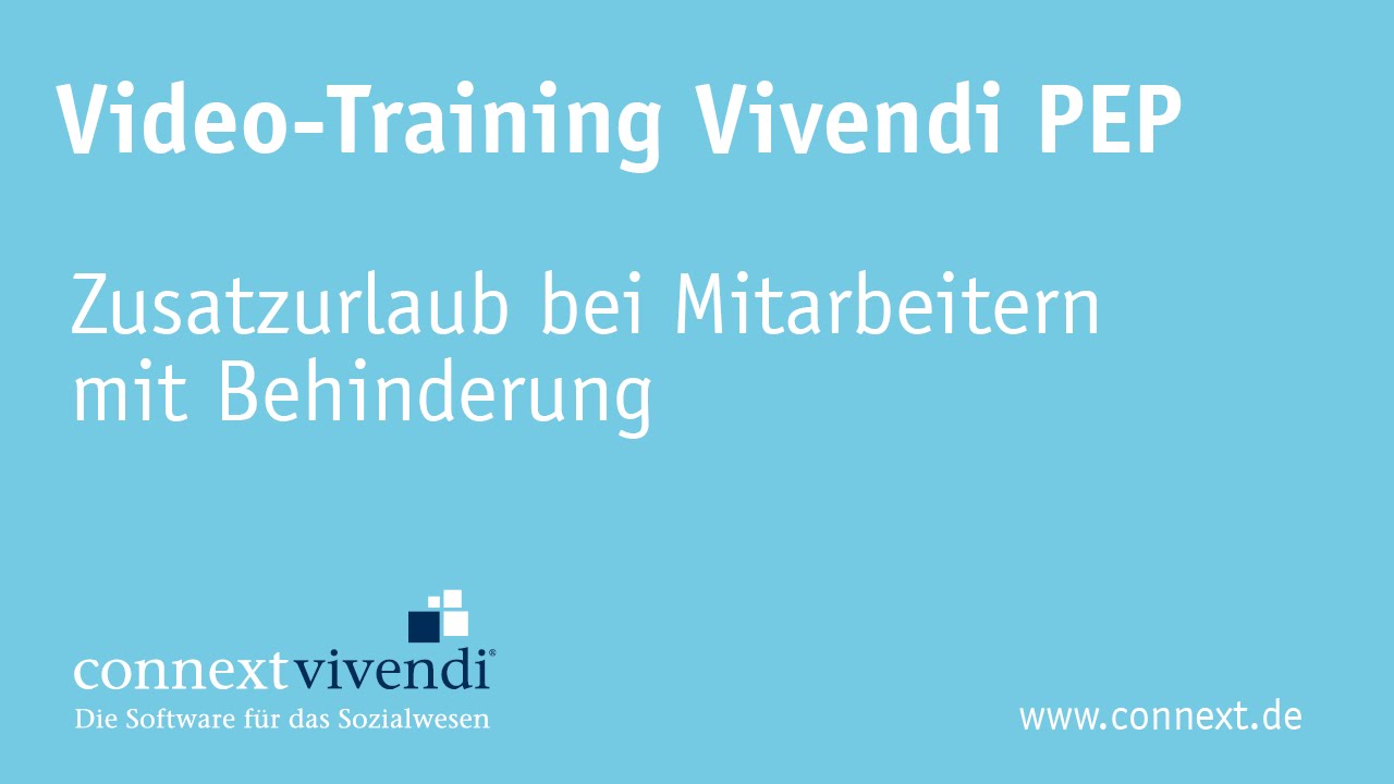 Vivendi PEP - Zusatzurlaub bei Mitarbeitern mit Behinderung - YouTube