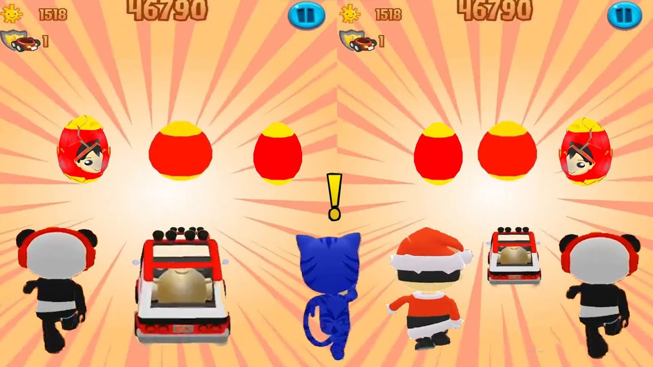 TAG WITH RYAN SANTA VS COMBO PANDA VAN DOUBLE EGG SURPRISE RICO RYAN ...