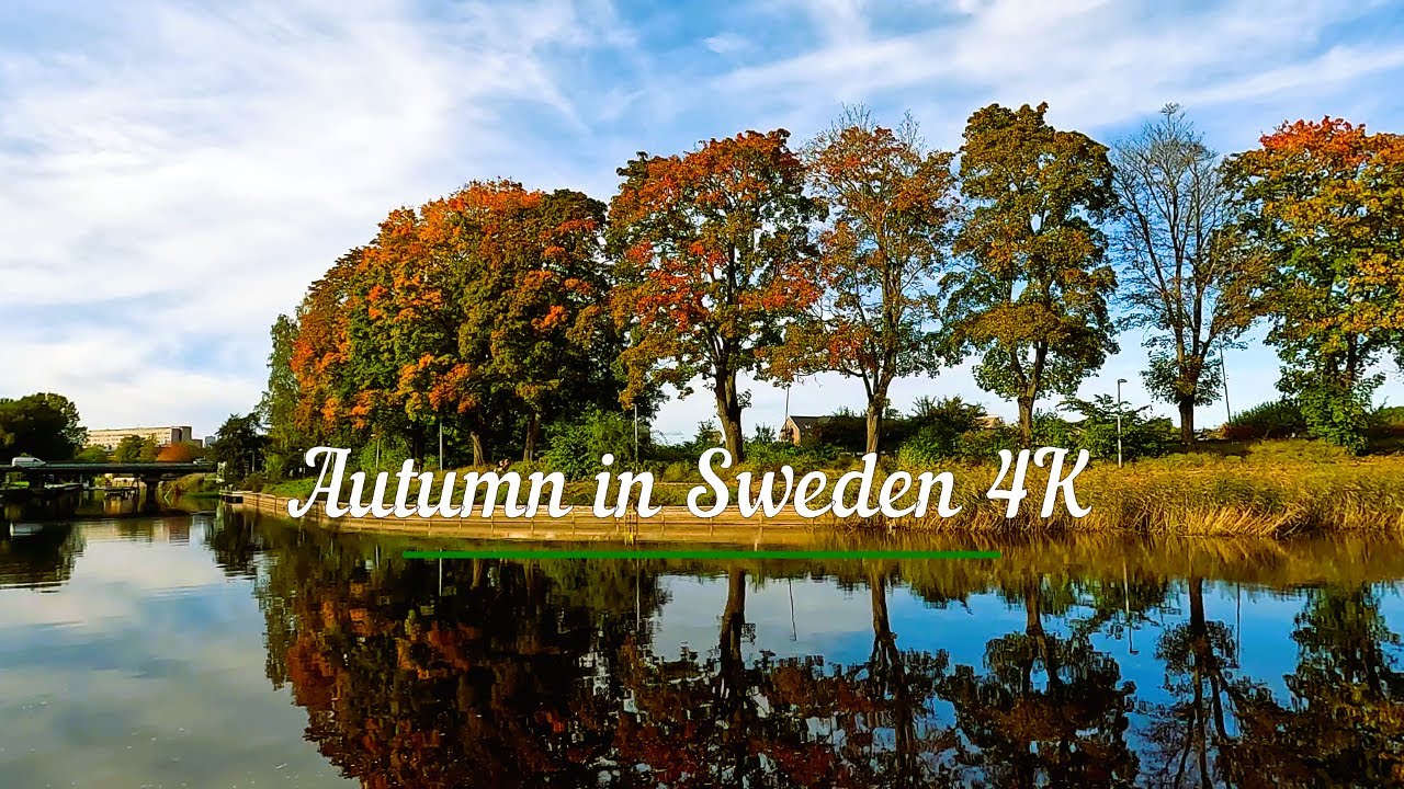 Autumn in Sweden 4K | Herbst in Schweden | A walk along the river | Ein ...
