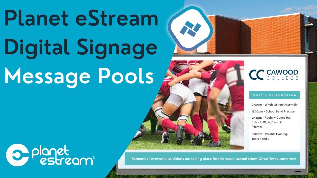 Digital Signage Message Pools | Planet eStream - YouTube