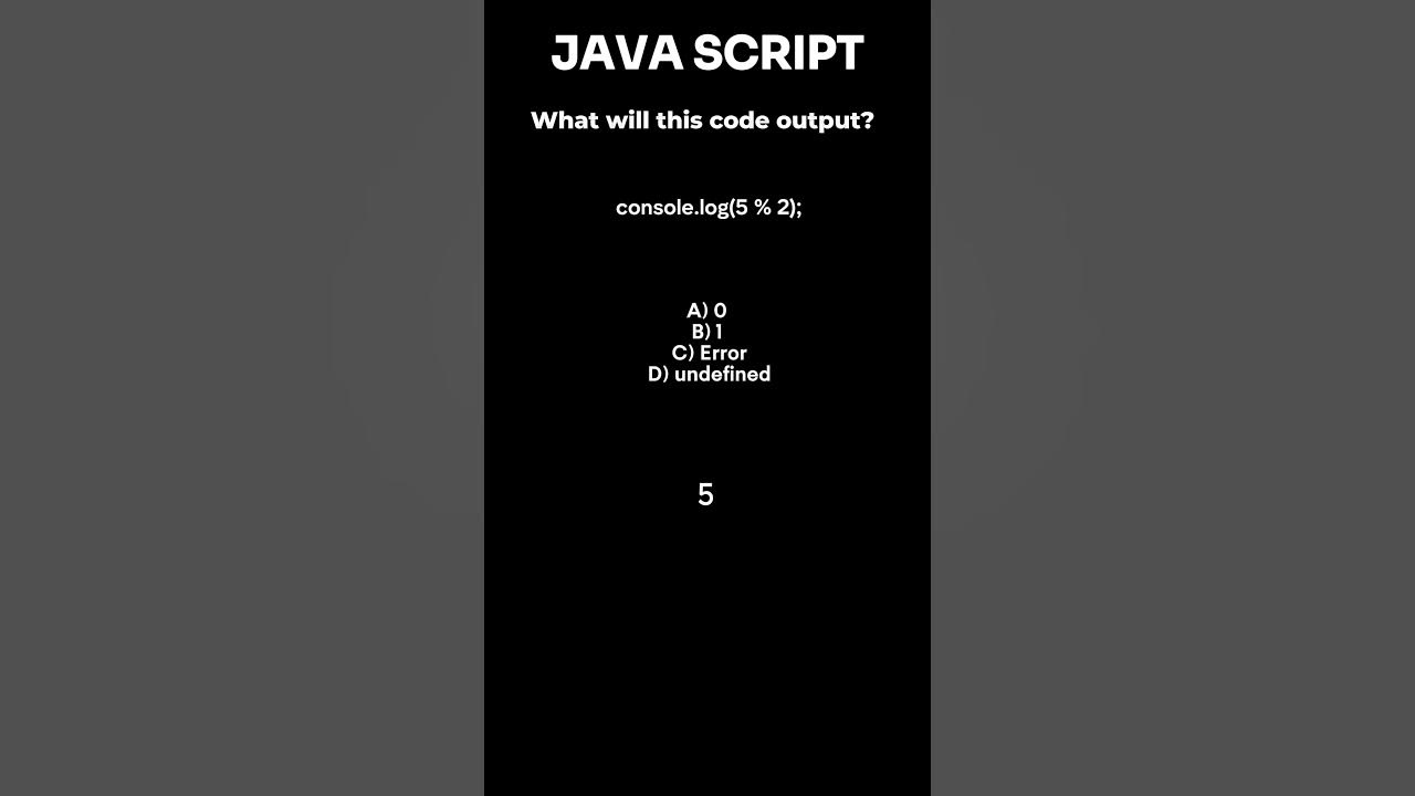 What does the % operator do in JavaScript? 🤓 Find Out! - YouTube