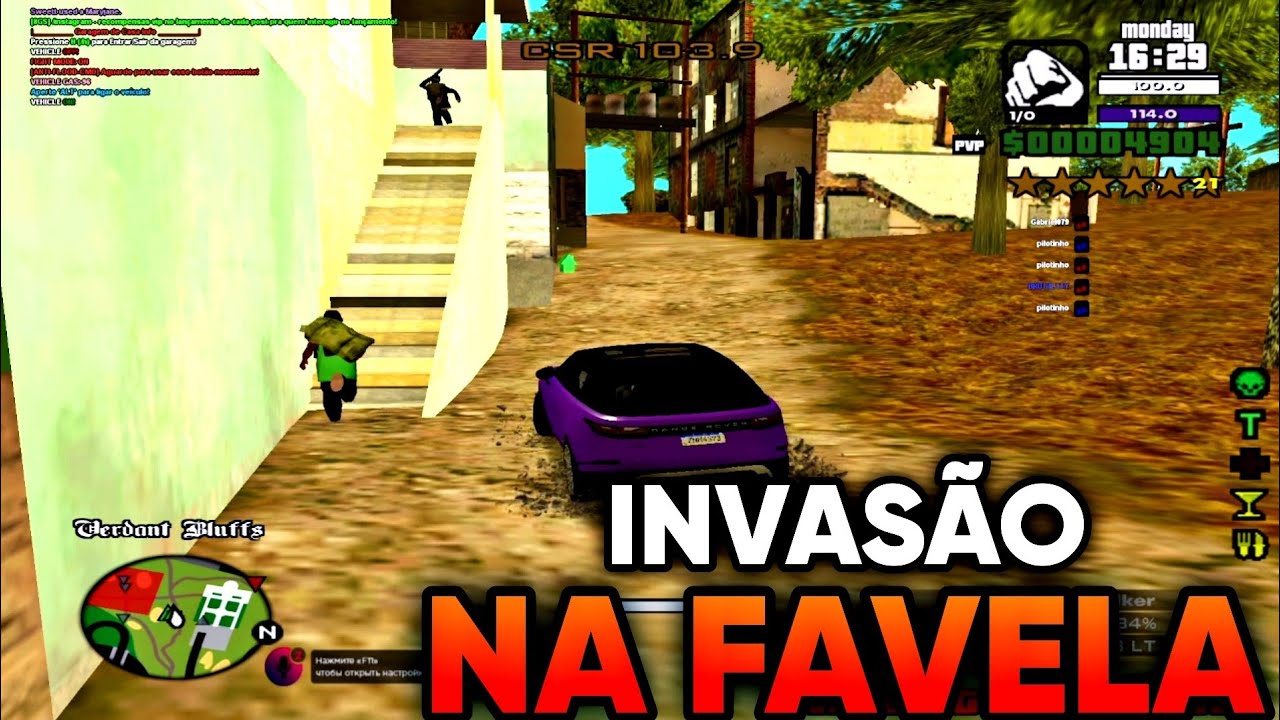 INVASÃO NA FAVELA GTA RP-SAMP - YouTube