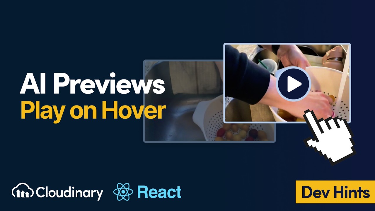 Play Video on Hover in React with AI Preview Clips - Dev Hints - YouTube
